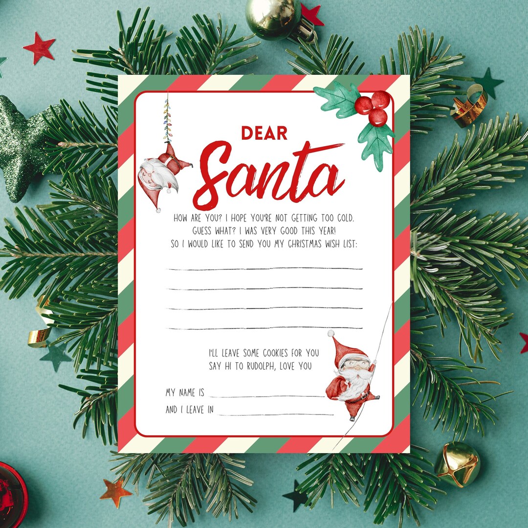 Carta de niños a Papá Noel Carta de Navidad Carta de Navidad para niños ...