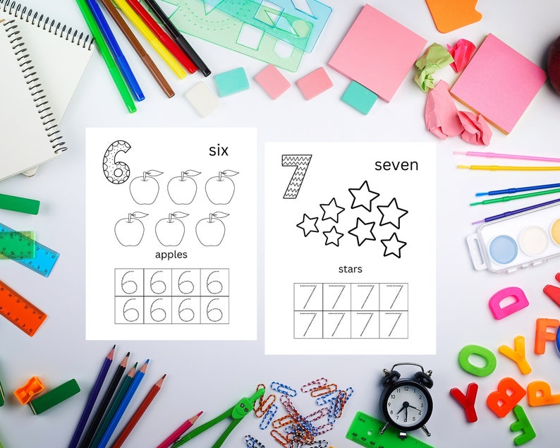 Printable Number Tracing Alphabet Numbers Tracing Digital Download ...