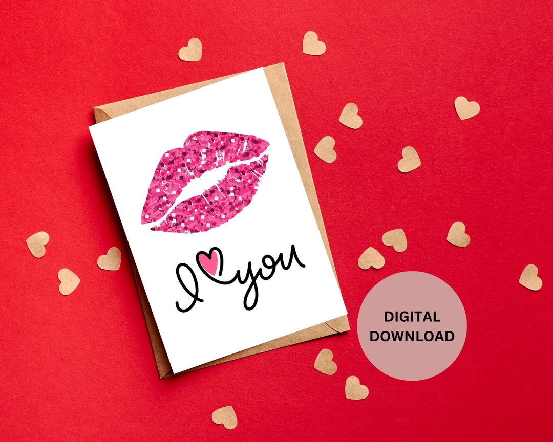 Printable Valentine's Card Greeting Card Digital Download Love Card ...