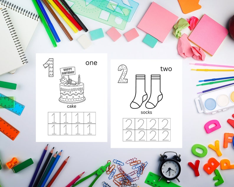 Printable Number Tracing Alphabet Numbers Tracing Digital Download ...