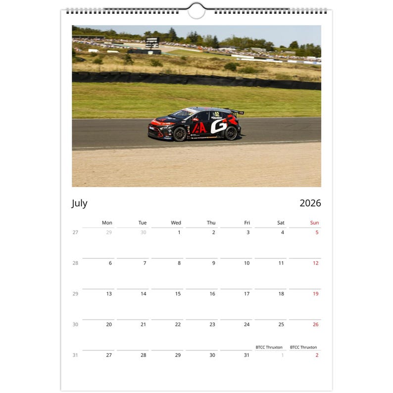 2026 BTCC Racing Wall Calendar British Touring Car Championship - Etsy