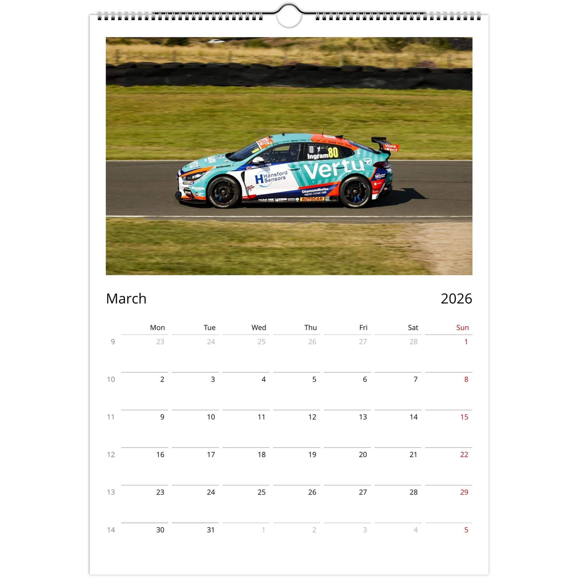 2026 BTCC Racing Wall Calendar British Touring Car Championship - Etsy