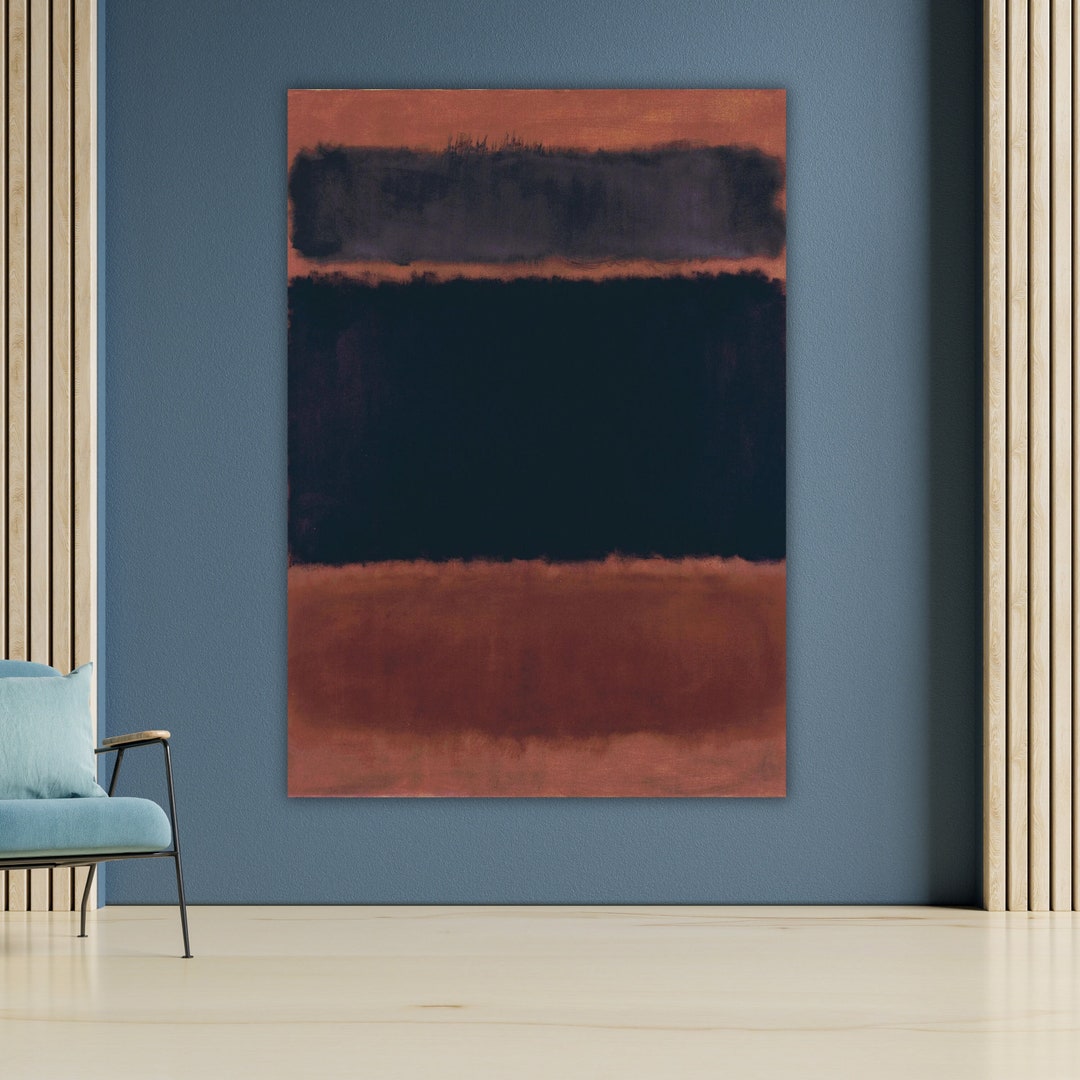Dark Brown Mark Rothko Canvas Art, Abstract Wall Decor, Modern Rustic ...