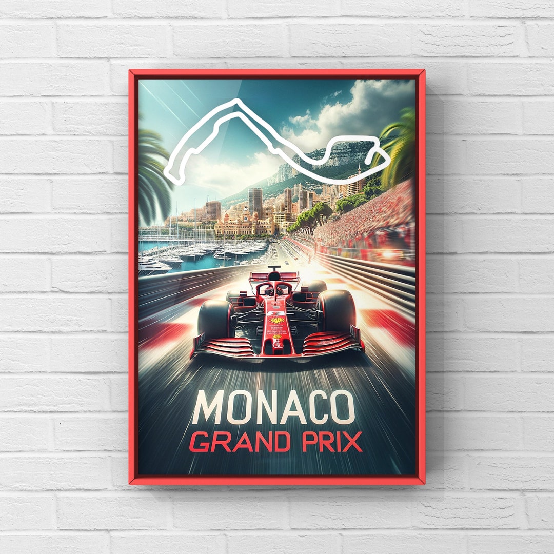 Monaco Grand Prix Poster Monaco Grand Prix Formula One Poster Monaco F1 ...