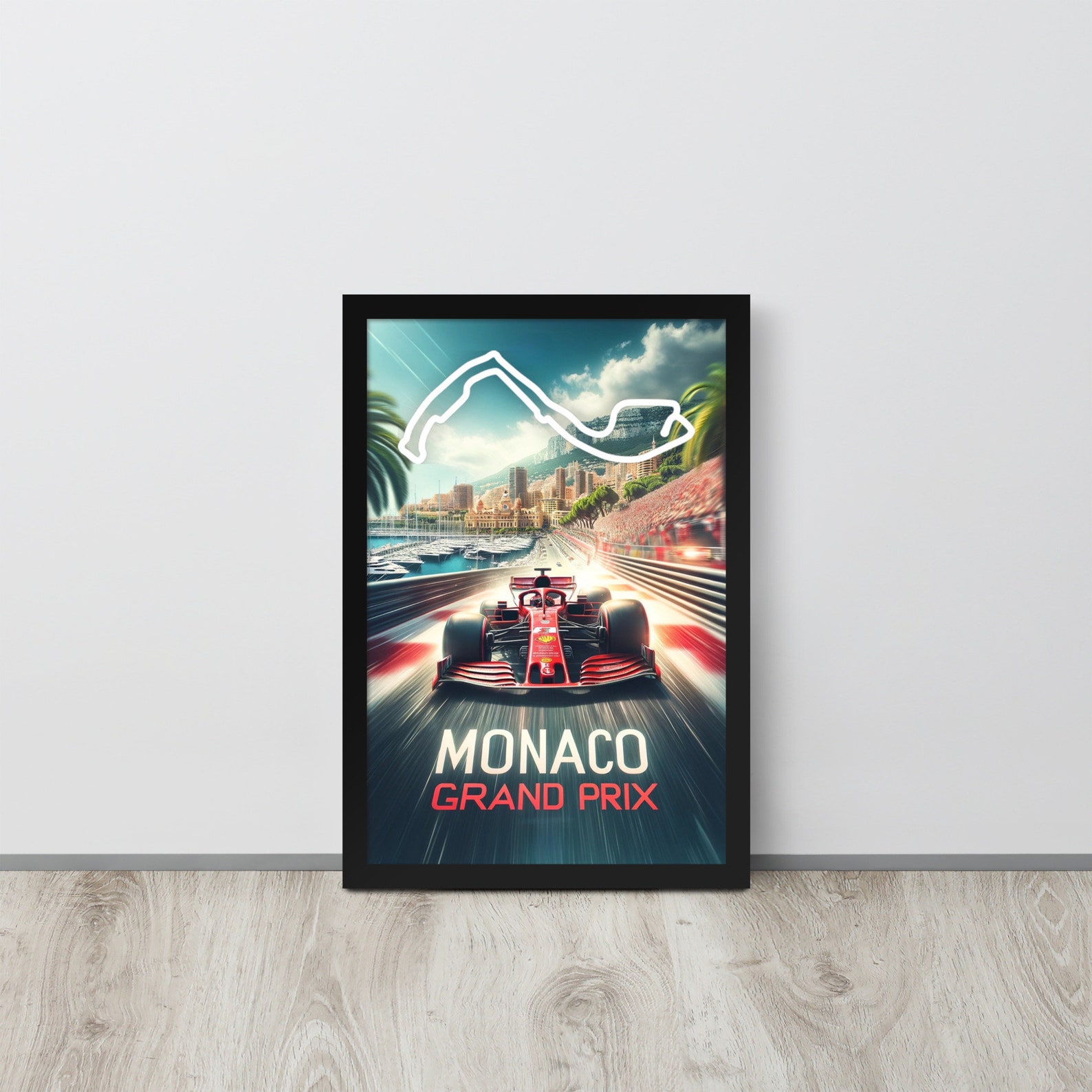 Monaco Grand Prix Poster Monaco Grand Prix Formula One Poster Monaco F1 ...