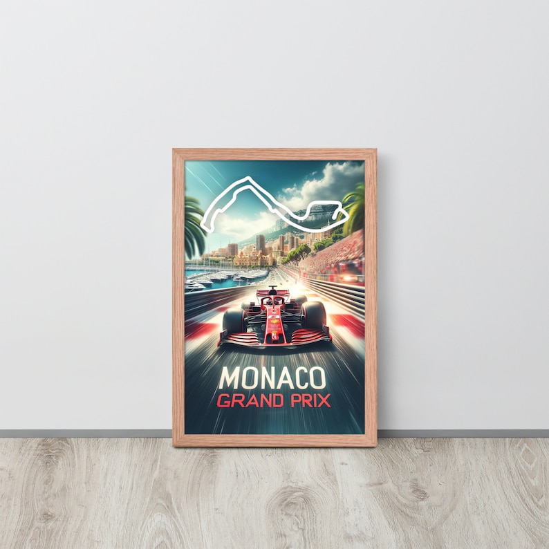 Monaco Grand Prix Poster Monaco Grand Prix Formula One Poster Monaco F1 ...