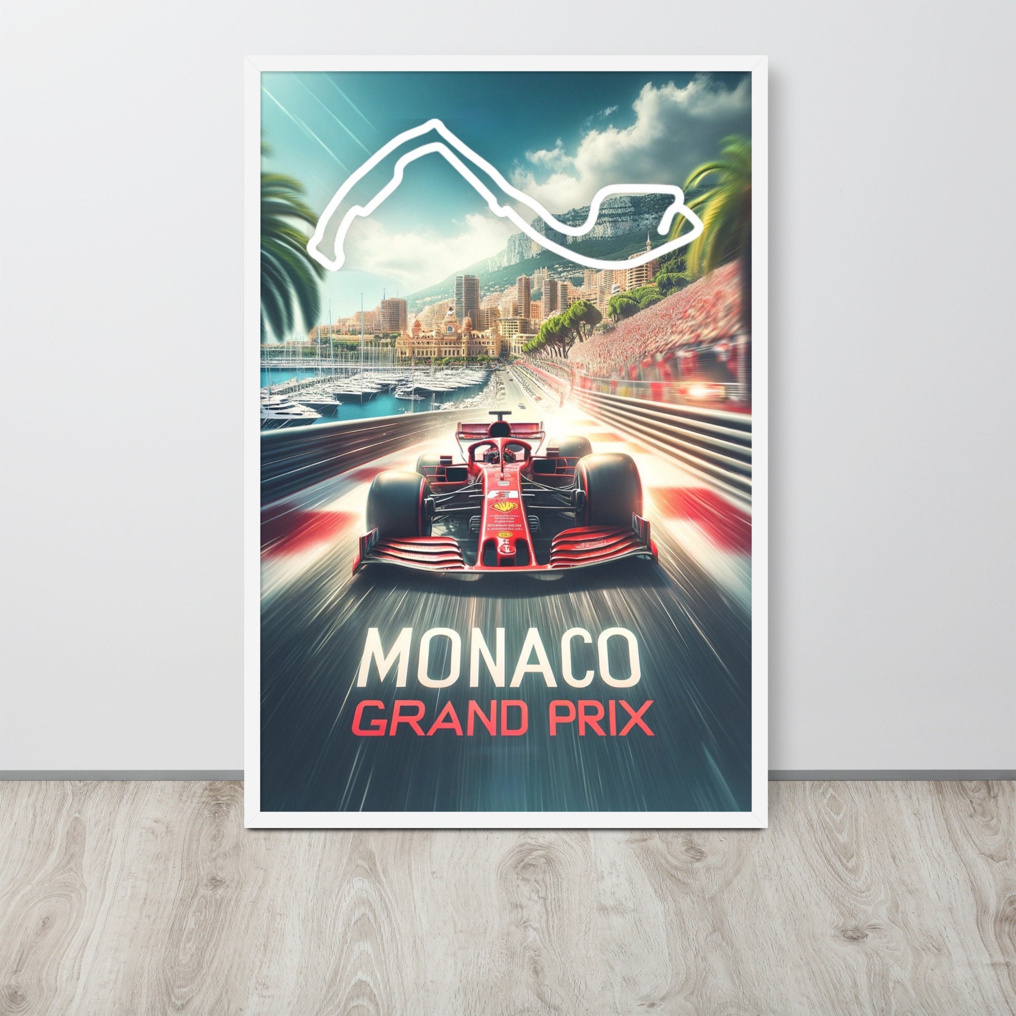 Monaco Grand Prix Poster Monaco Grand Prix Formula One Poster Monaco F1 ...