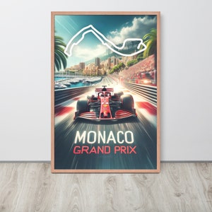 Monaco Grand Prix Poster Monaco Grand Prix Formula One Poster Monaco F1 ...
