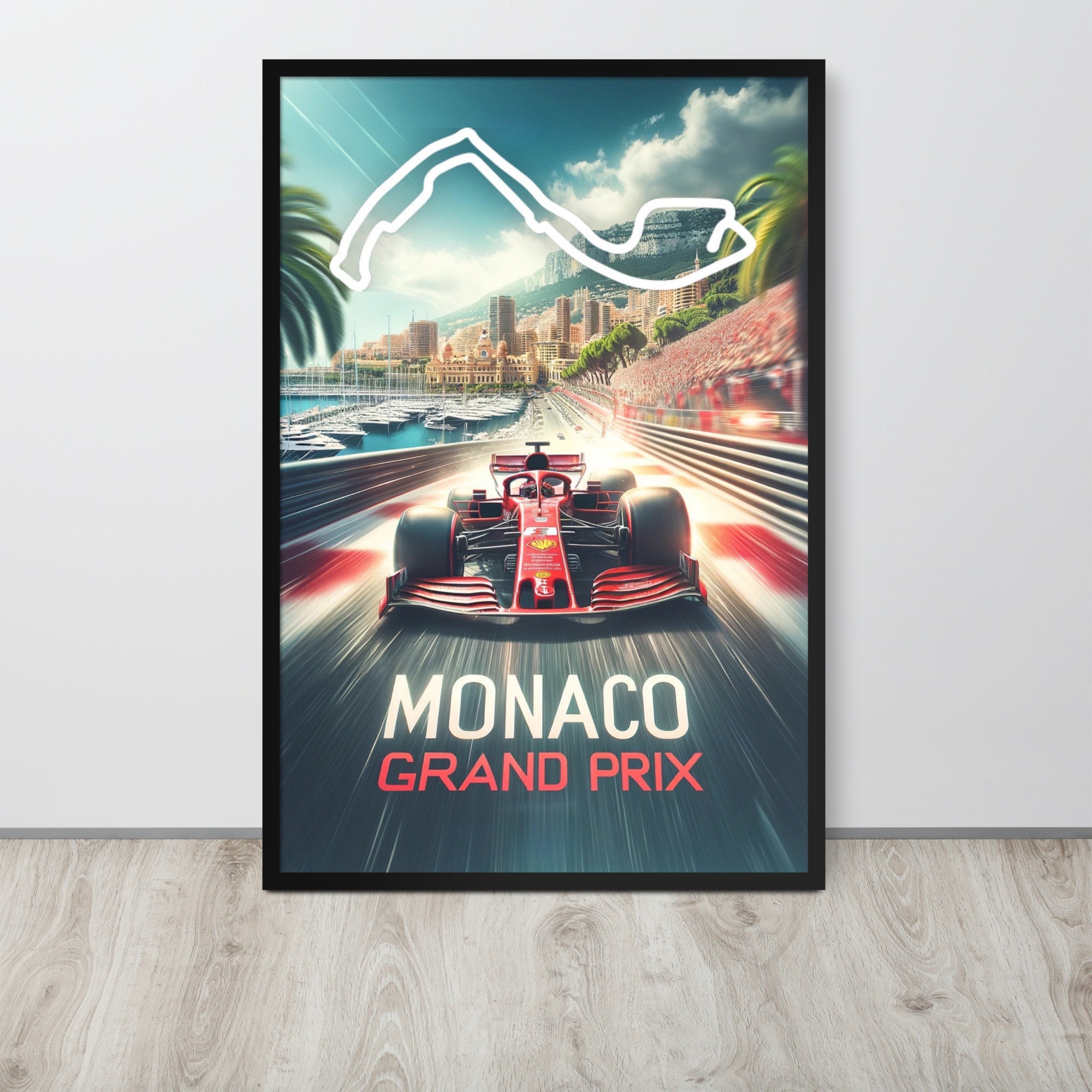 Monaco Grand Prix Poster Monaco Grand Prix Formula One Poster Monaco F1 ...
