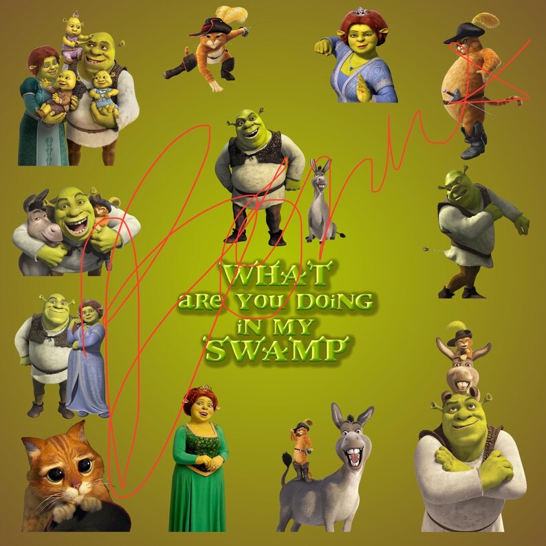 Shrek Seemless Repeating Pattern - Etsy