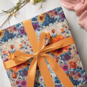 Lavender Gift Wrapping Paper in Pastel Floral Aesthetic, Eco-friendly ...