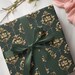Art Deco Royal Blue Gift Wrapping Paper, Elegant Present Wrap in Rolls ...