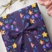 Art Deco Royal Blue Gift Wrapping Paper, Elegant Present Wrap in Rolls ...