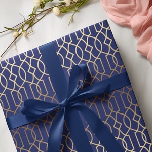 Navy blue chevron wrapping paper store