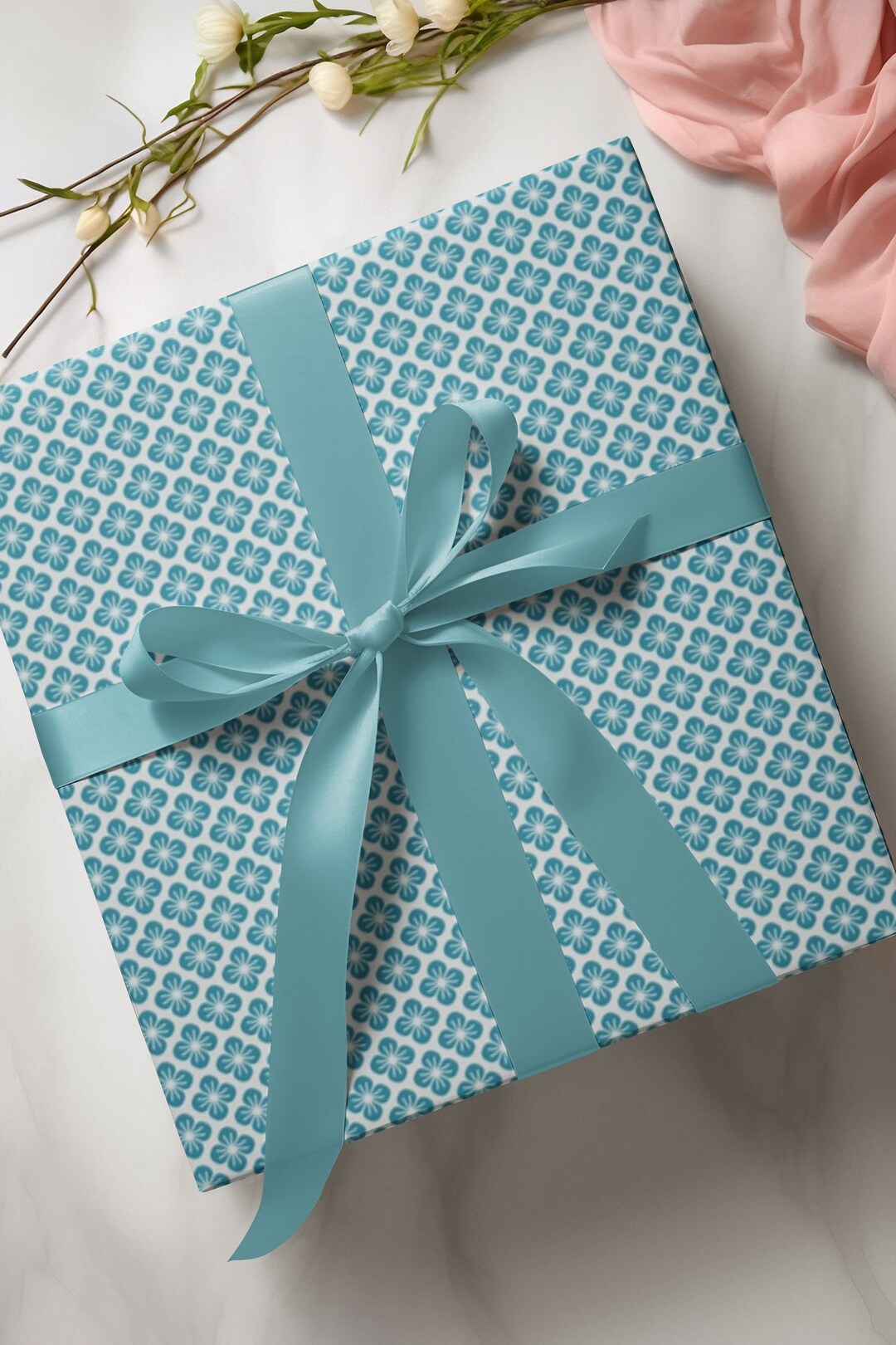 Blue Japanese Wagara Gift Wrapping Paper: Elegant Present Wrap - Etsy