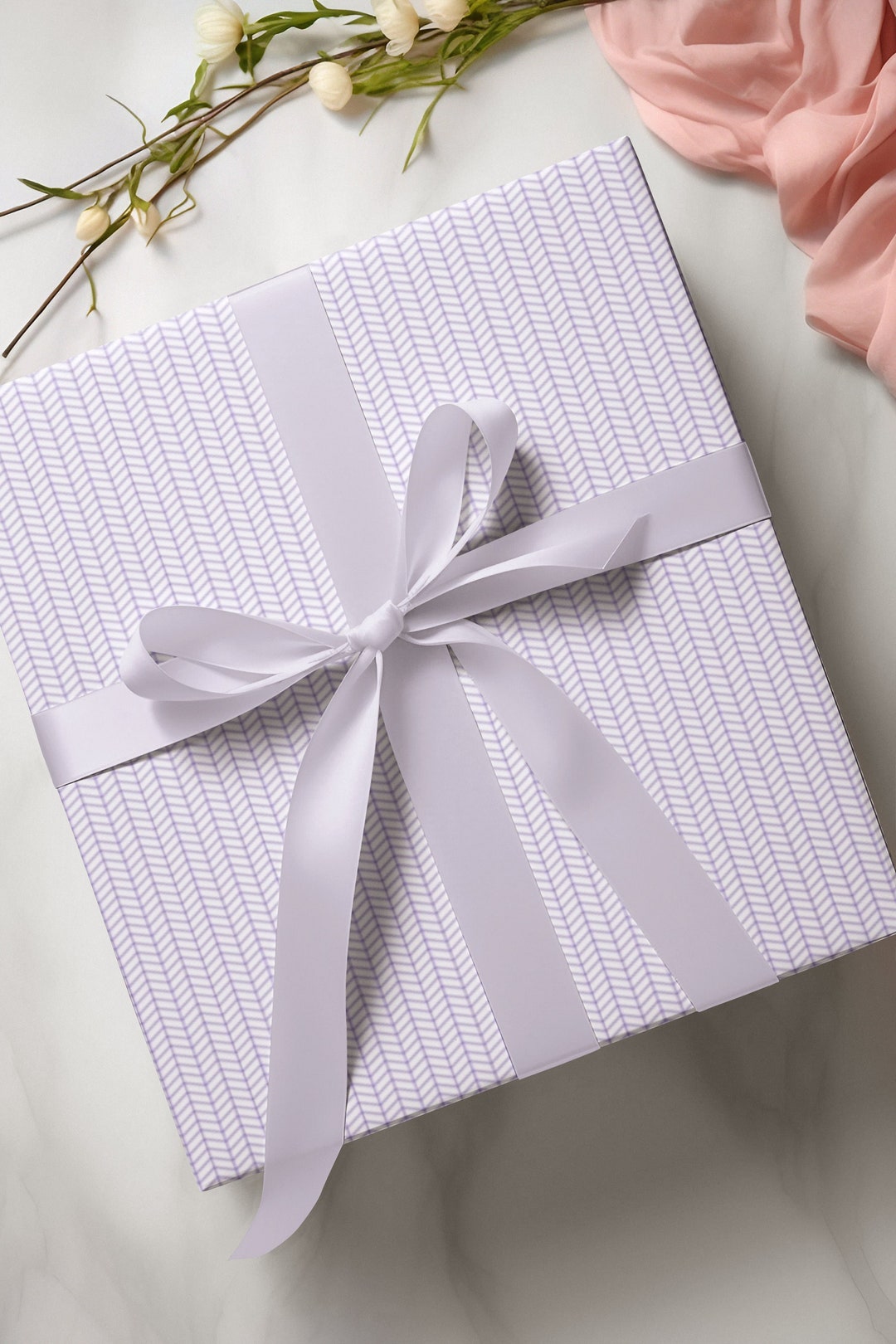 Gift Wrapping Paper in Lavender Color Pattern - Japanese Origami Style ...