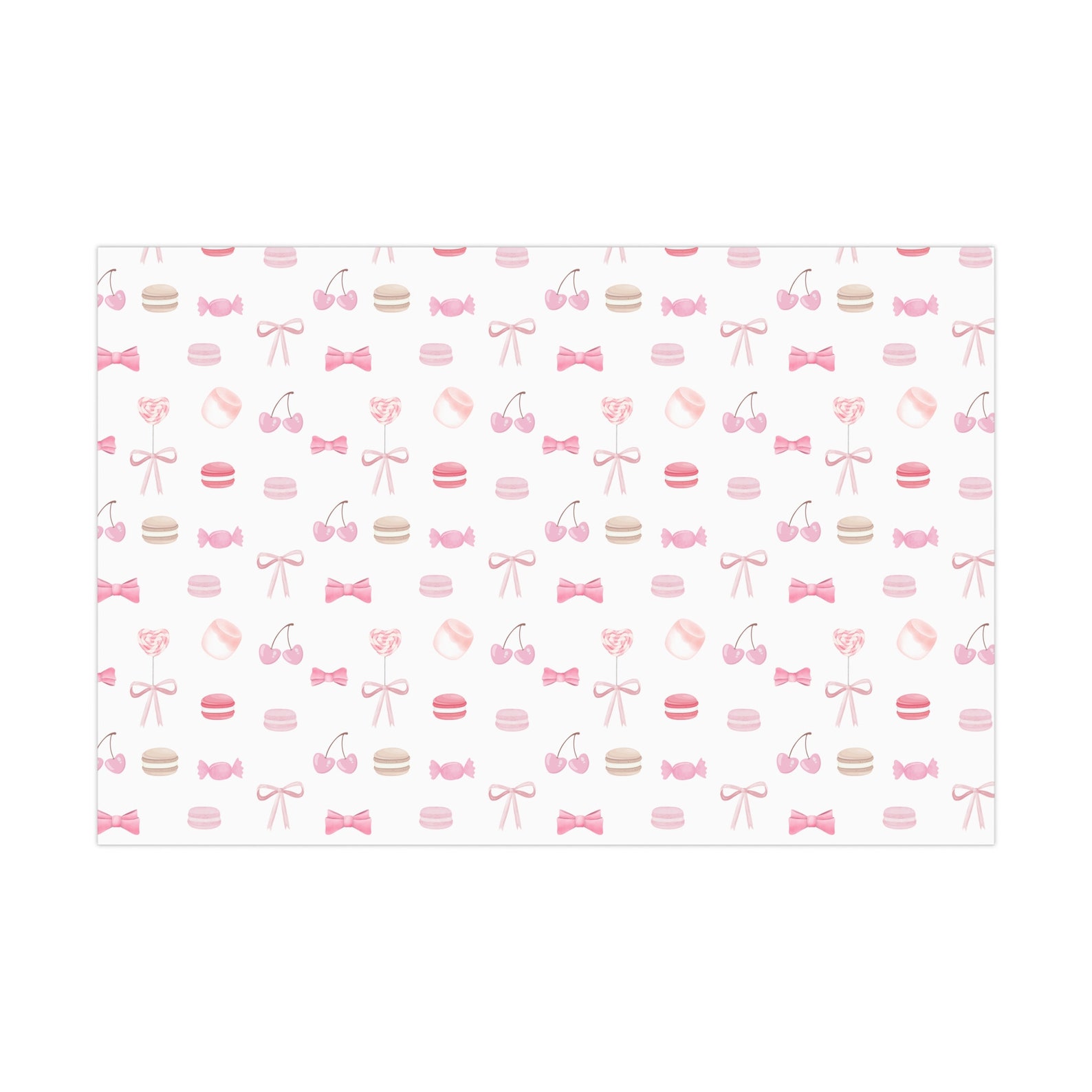 Birthday Gift Wrapping Paper for Girls, Adorable Gift Wrap With Bows ...