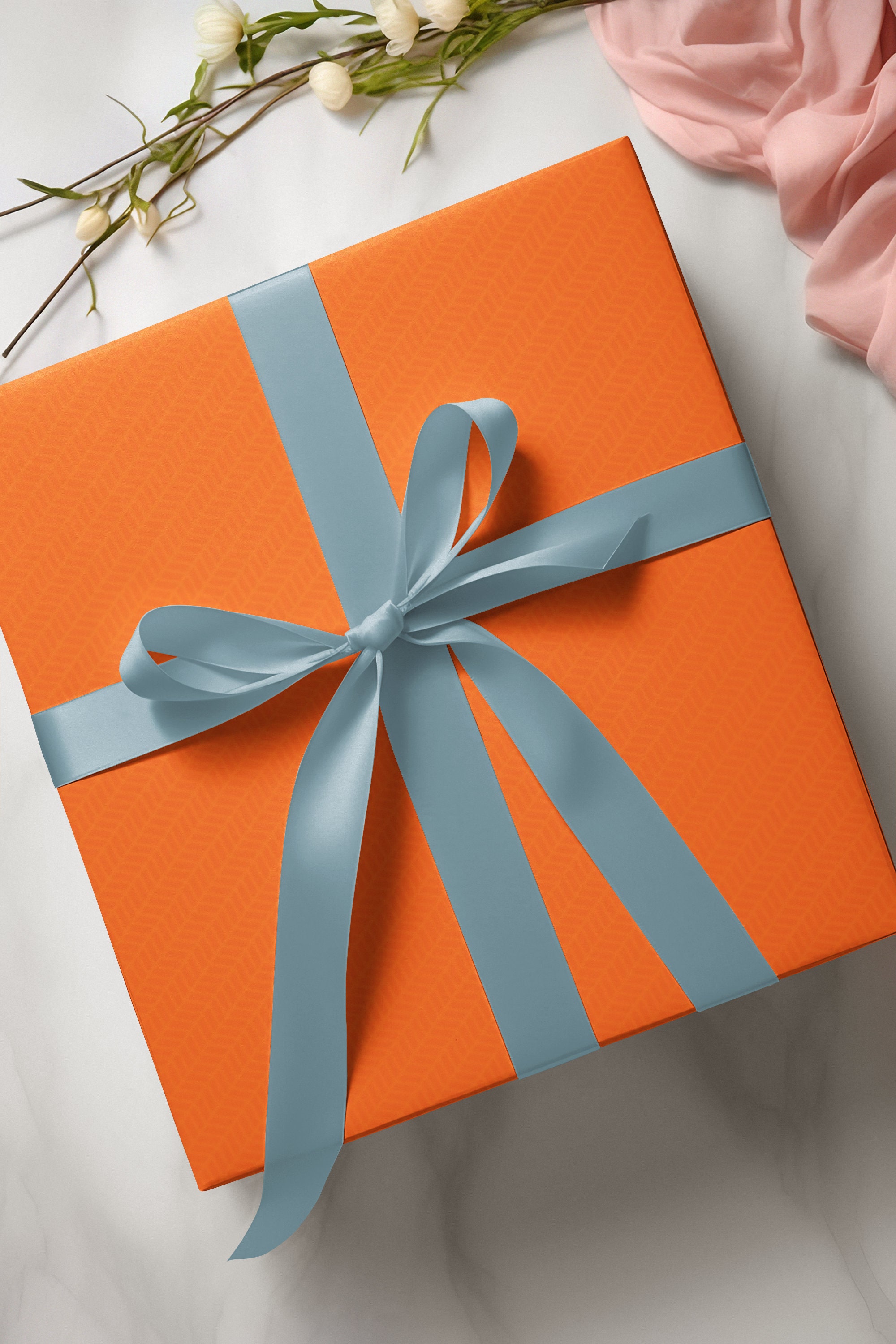 Orange Hatch Pattern Gift Wrapping Paper, Modern Minimalist - Etsy
