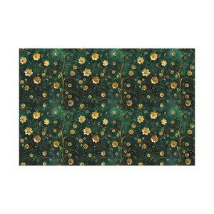 Gift Wrap Papers, Green Floral Meadow Botanical Present Wrap, Gift ...
