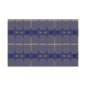 Art Deco Royal Blue Gift Wrapping Paper, Elegant Present Wrap in Rolls ...