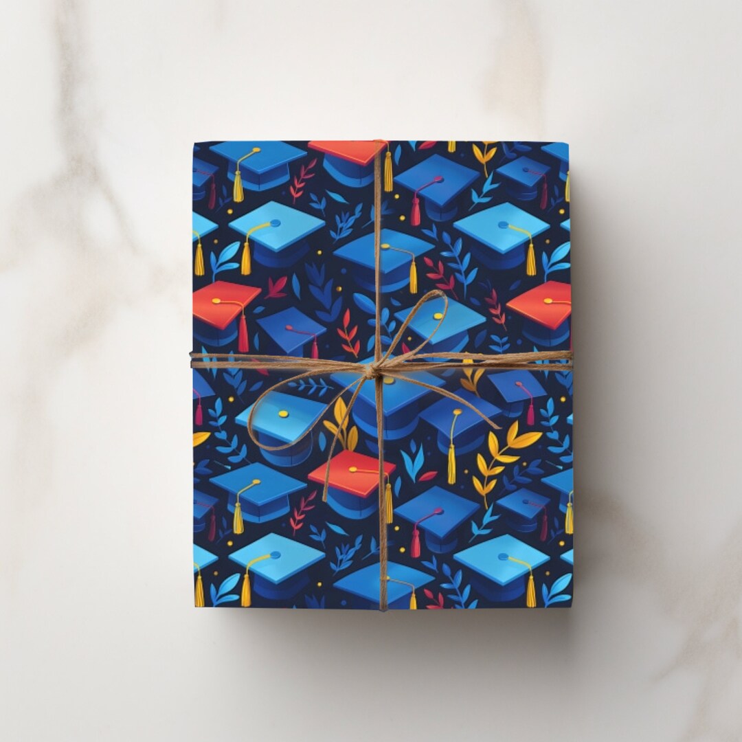 Graduation Gift Wrapping Paper, Happy Graduation Gift Wrap, - Etsy