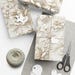 Floral Gift Wrap Paper: Beige Roses, Eco-friendly Bridal Packaging - Etsy