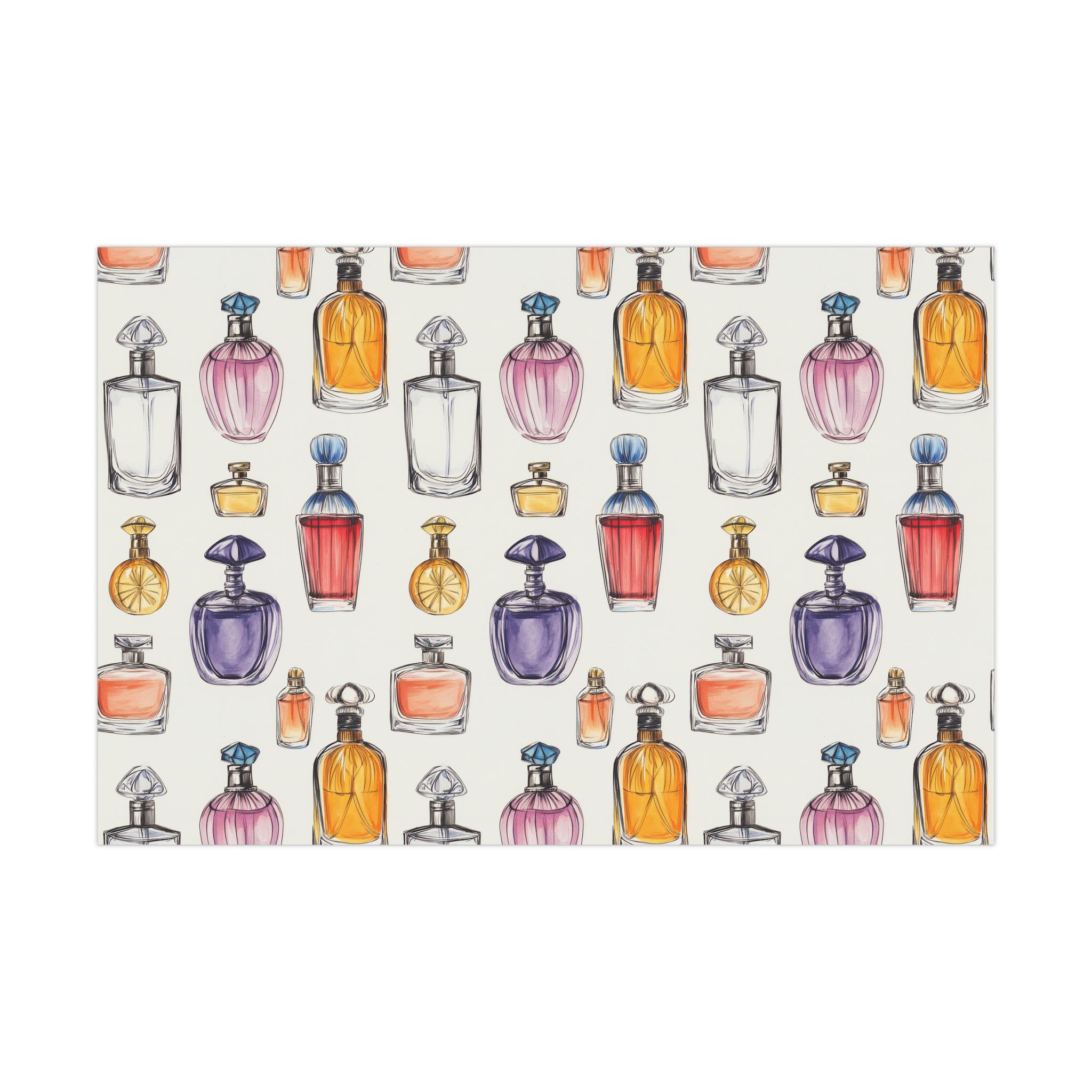 Gift Wrap Papers, Perfume Wrapping Paper, Flacons Pattern for Perfume ...