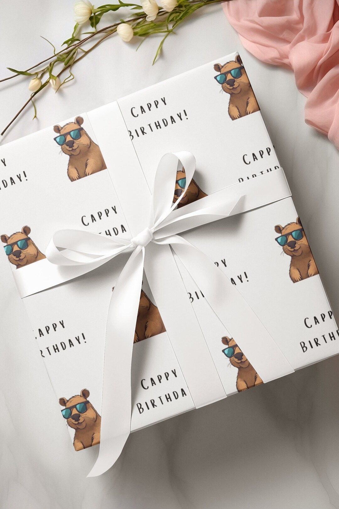 Capybara Wrapping Paper for Birthday Gifts, Cute Capybaras Fun ...