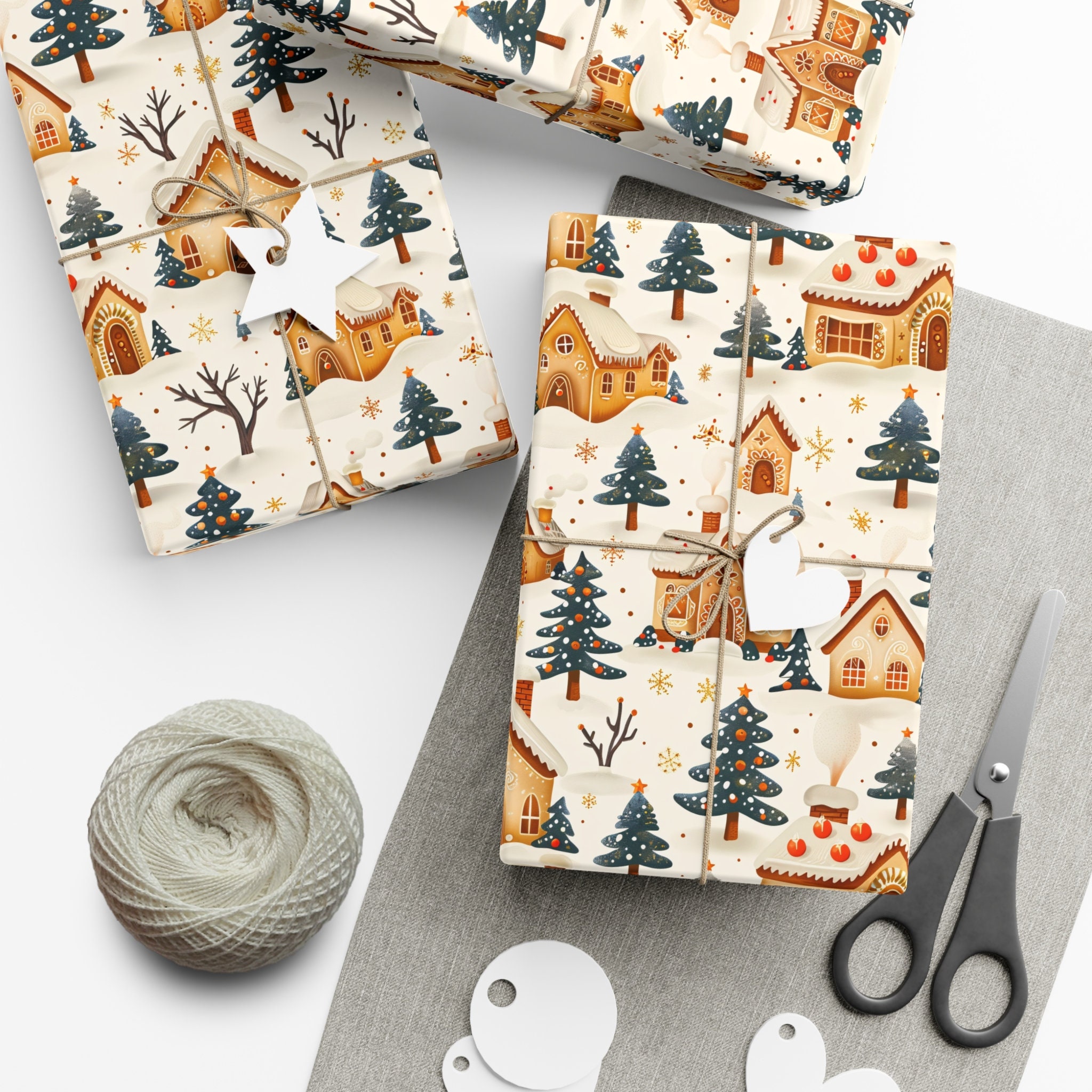 Festive Gingerbread House Holiday Wrap for Kids & Adults - Christmas ...
