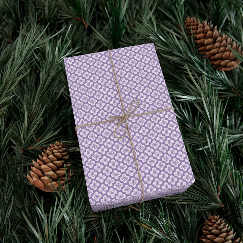 Pastel Purple Floral Gift Wrapping Paper Lilac Gift Wrap - Etsy