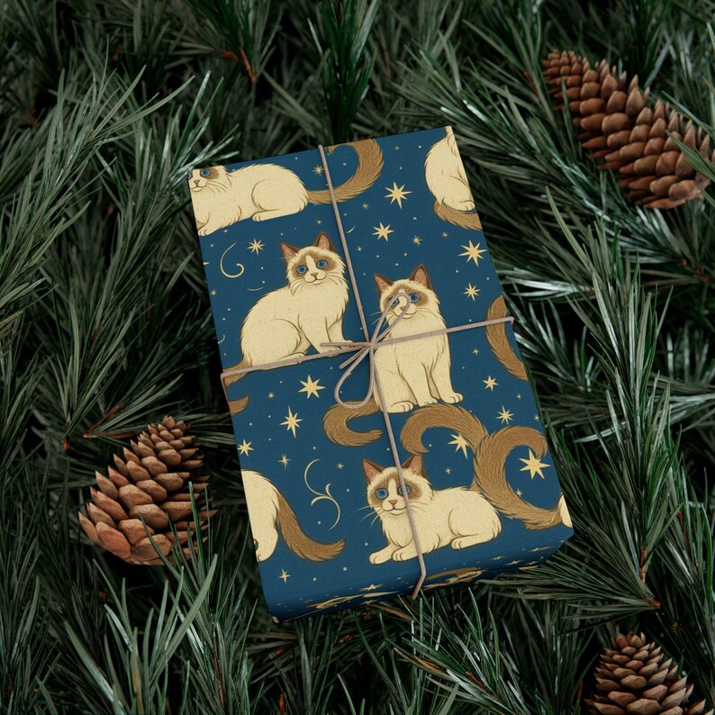 Gift Wrapping Paper With Ragdoll Cats - Etsy