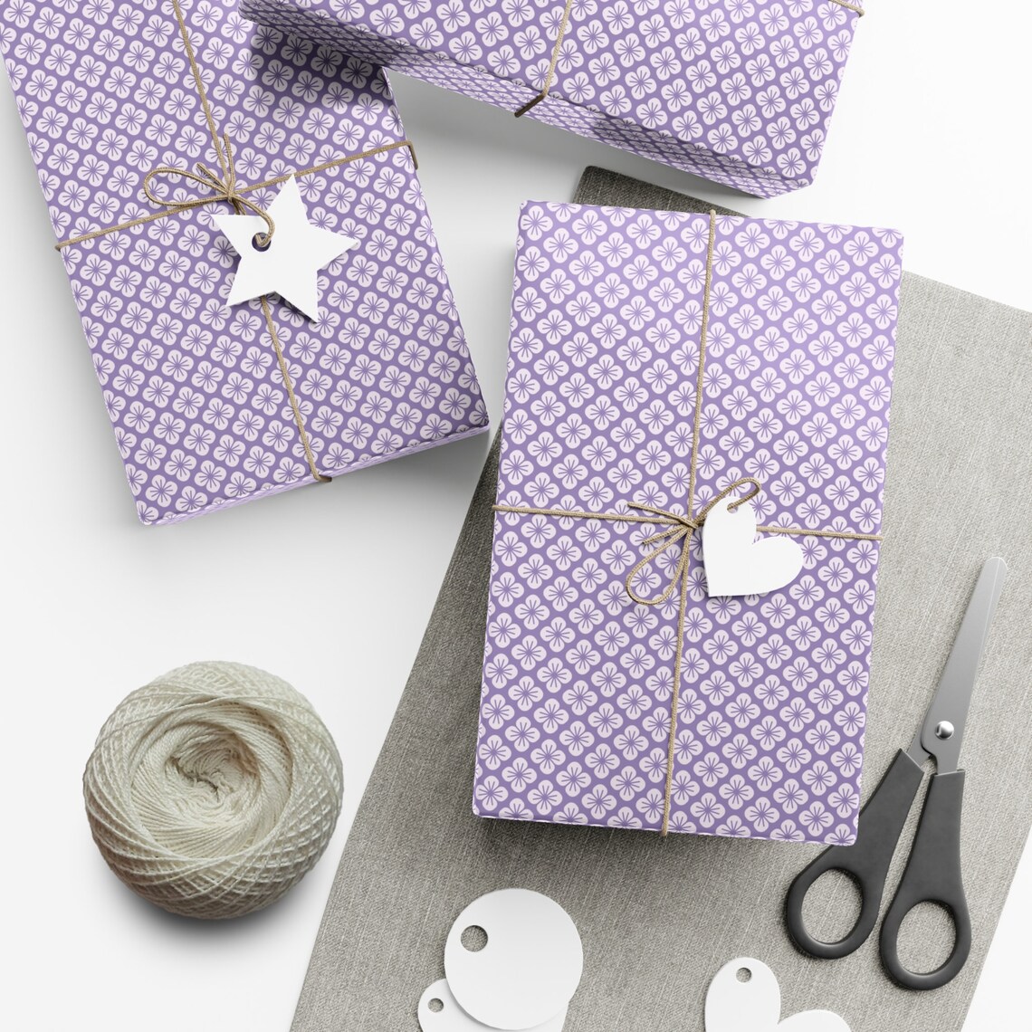 Pastel Purple Floral Gift Wrapping Paper Lilac Gift Wrap - Etsy