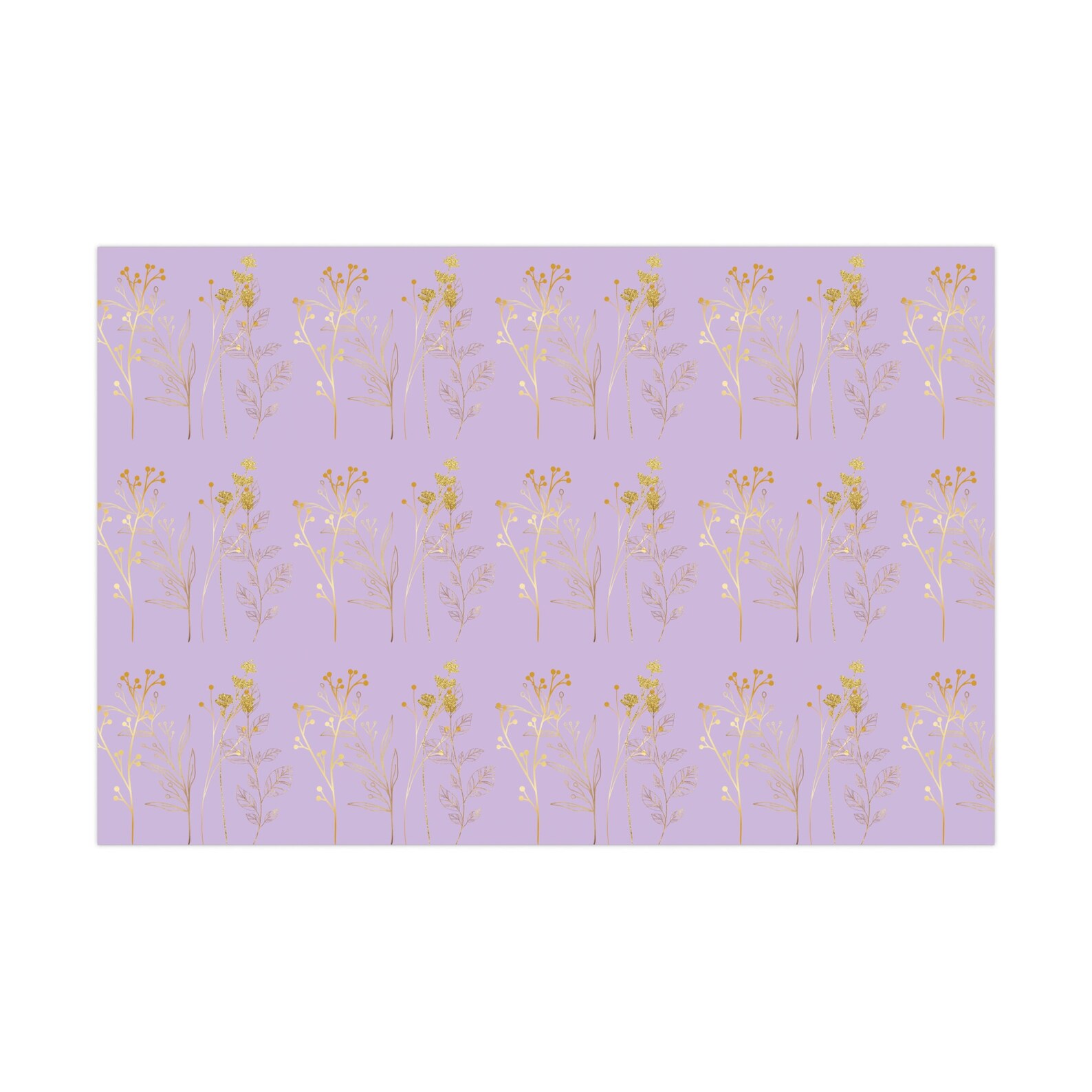 Dainty Floral Gift Wrapping Paper in Pastel Lavender Colour - Etsy