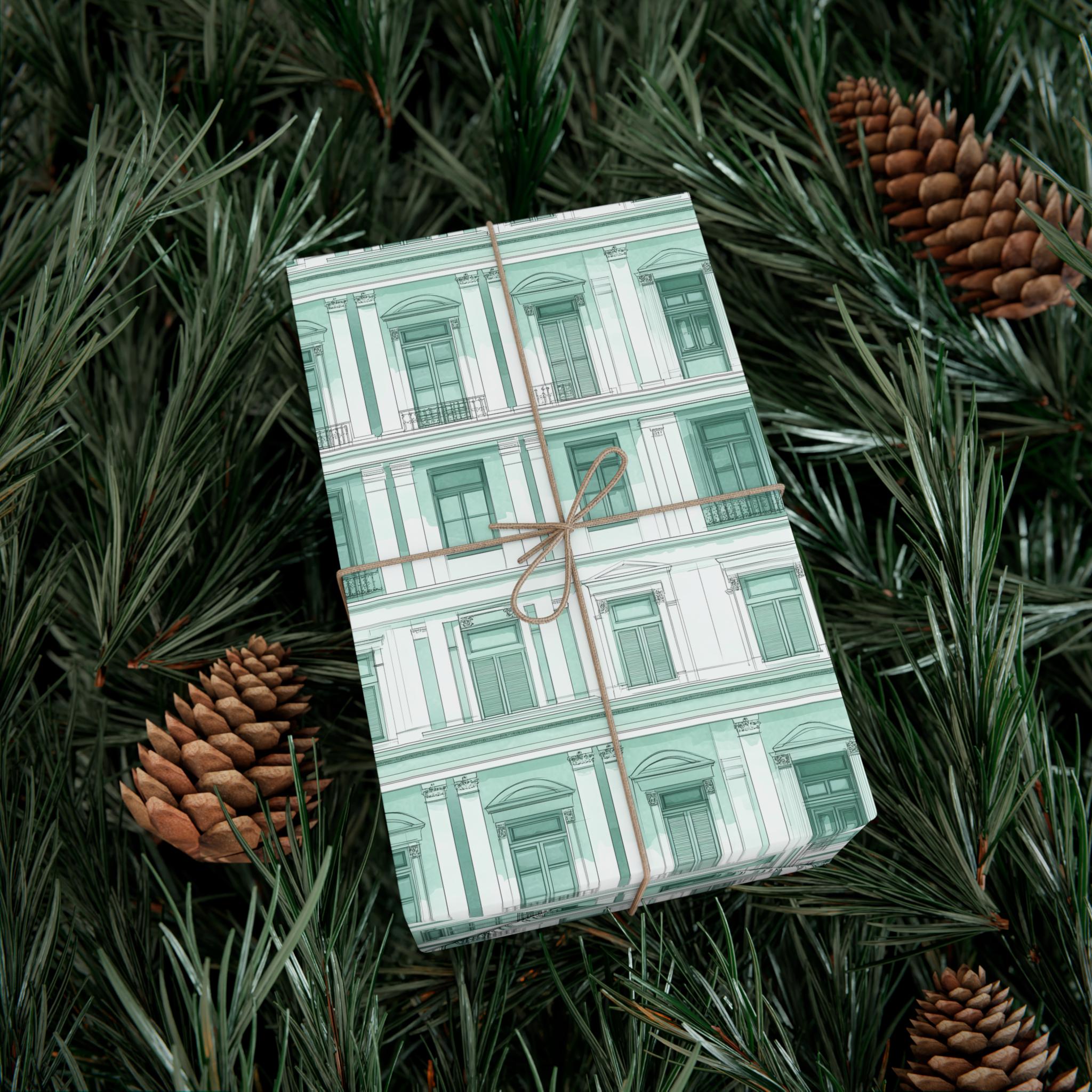 Minimalist European Buildings Gift Wrap Paper: Architecture Inspired - Etsy