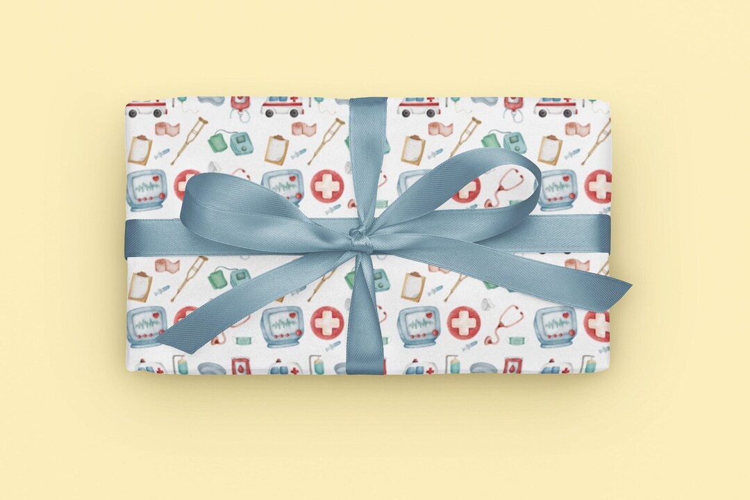 Elegant Doctor & Nurse Themed Gift Wrap for Hospital Patients and Get ...
