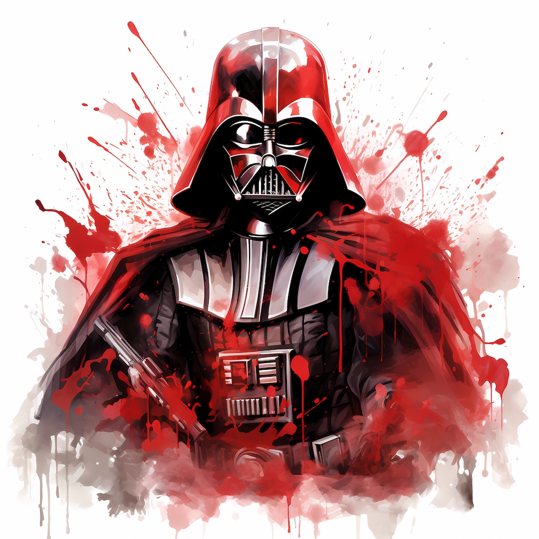 Darth Vader PNG Watercolor Darth Vader Clipart Darth Vader - Etsy