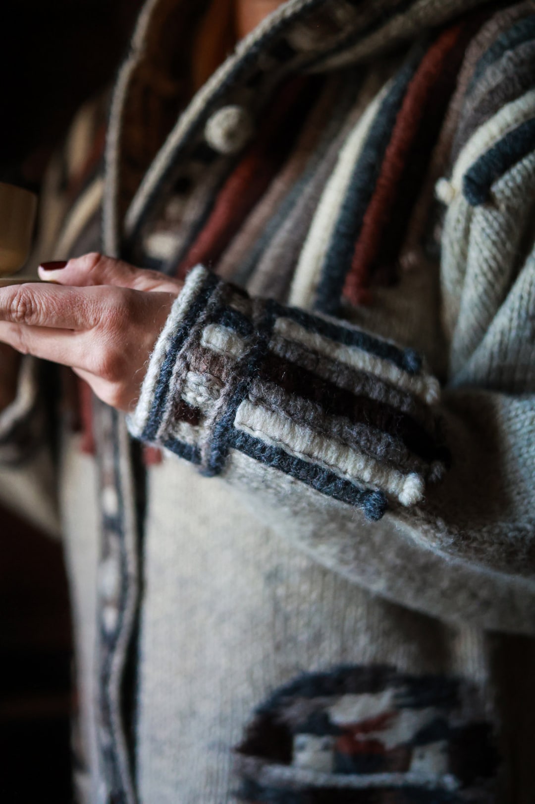 Hand Knitted and Hand Embroidered Lilith Sweater Cardigan Jacket Made ...