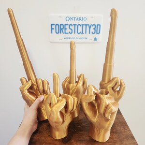 Golden Silver Collapsible Middle Finger - Expandable Middle Finger ...