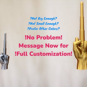 Golden Silver Collapsible Middle Finger - Expandable Middle Finger ...