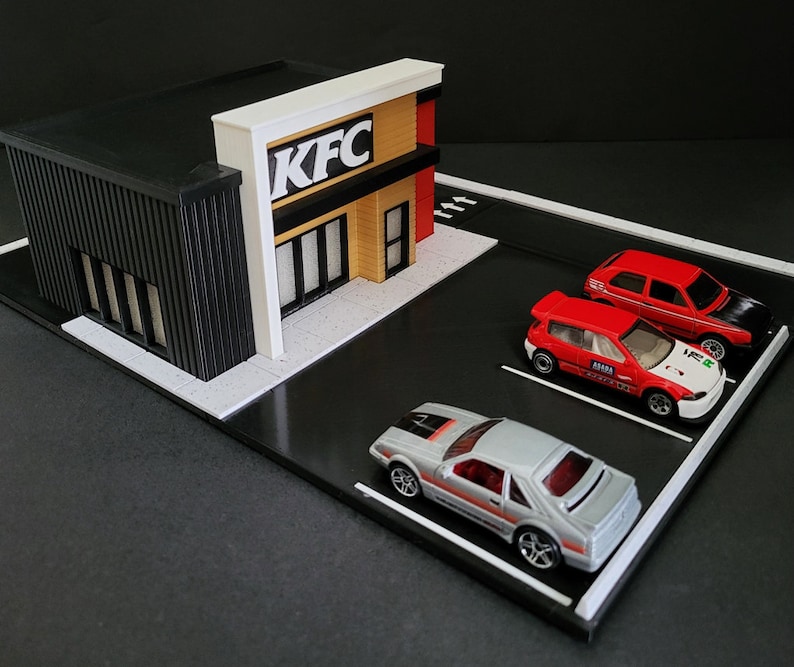 1/64 KFC Diorama: 3D Printed Model Car Display With LED - Etsy