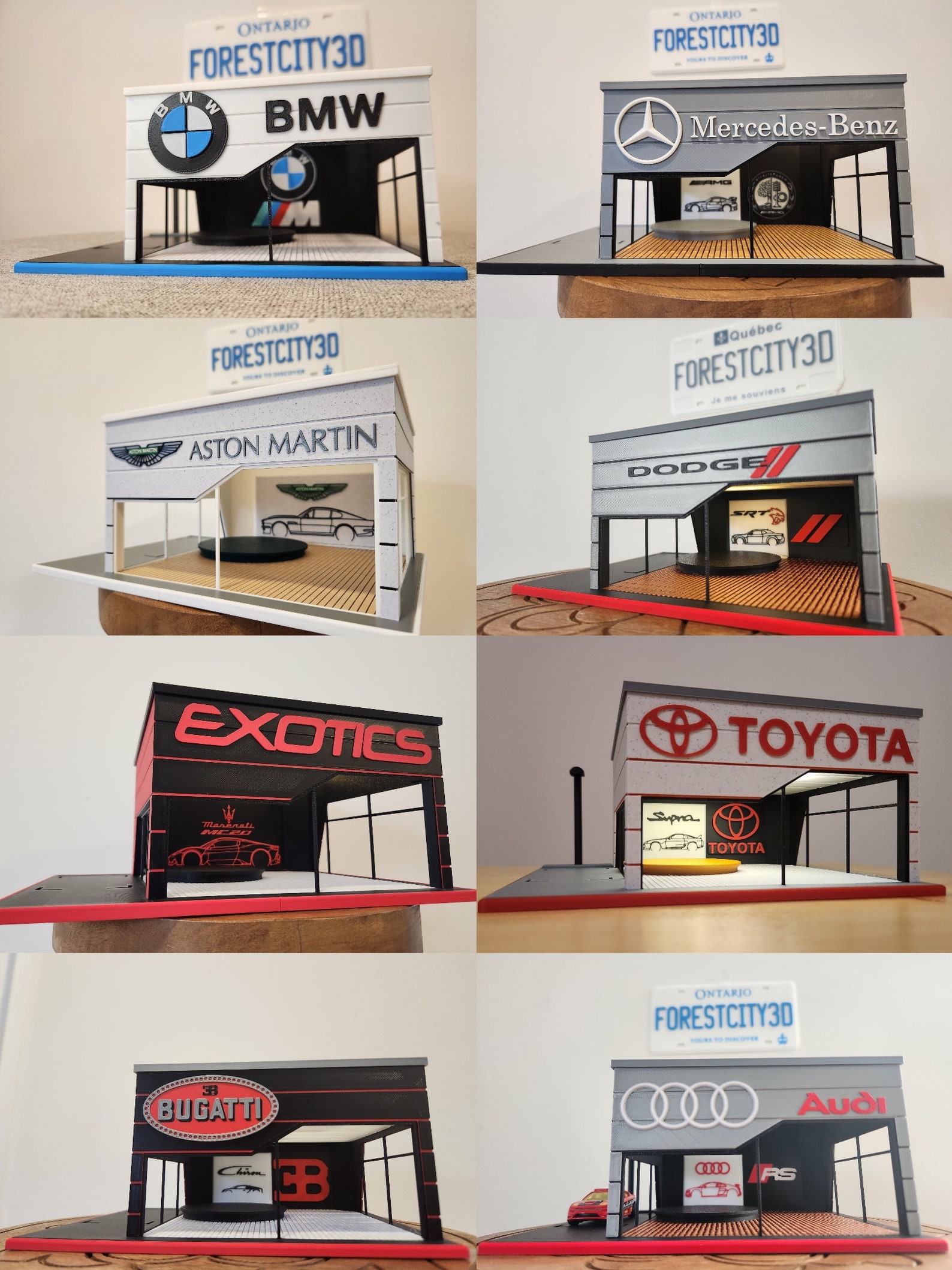 3D Printed Showroom Diorama: 1/64 & 1/43 Scale Model Car Display - BMW ...