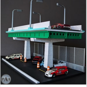 1/64 Model Cars Diorama Model Diecast - Interstate Highway Overpass ...