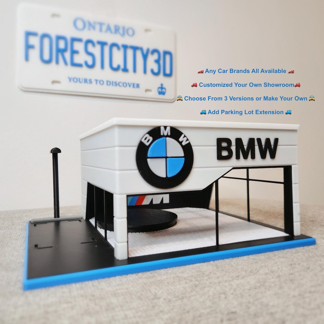 3D Printed Showroom Diorama: 1/64 & 1/43 Scale Model Car Display - BMW ...