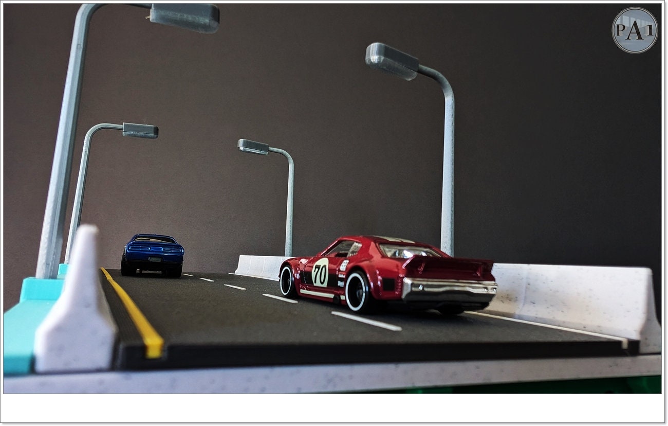 1/64 Scale Model Car Diorama: LED Highway Overpass - 3D Printed - Etsy