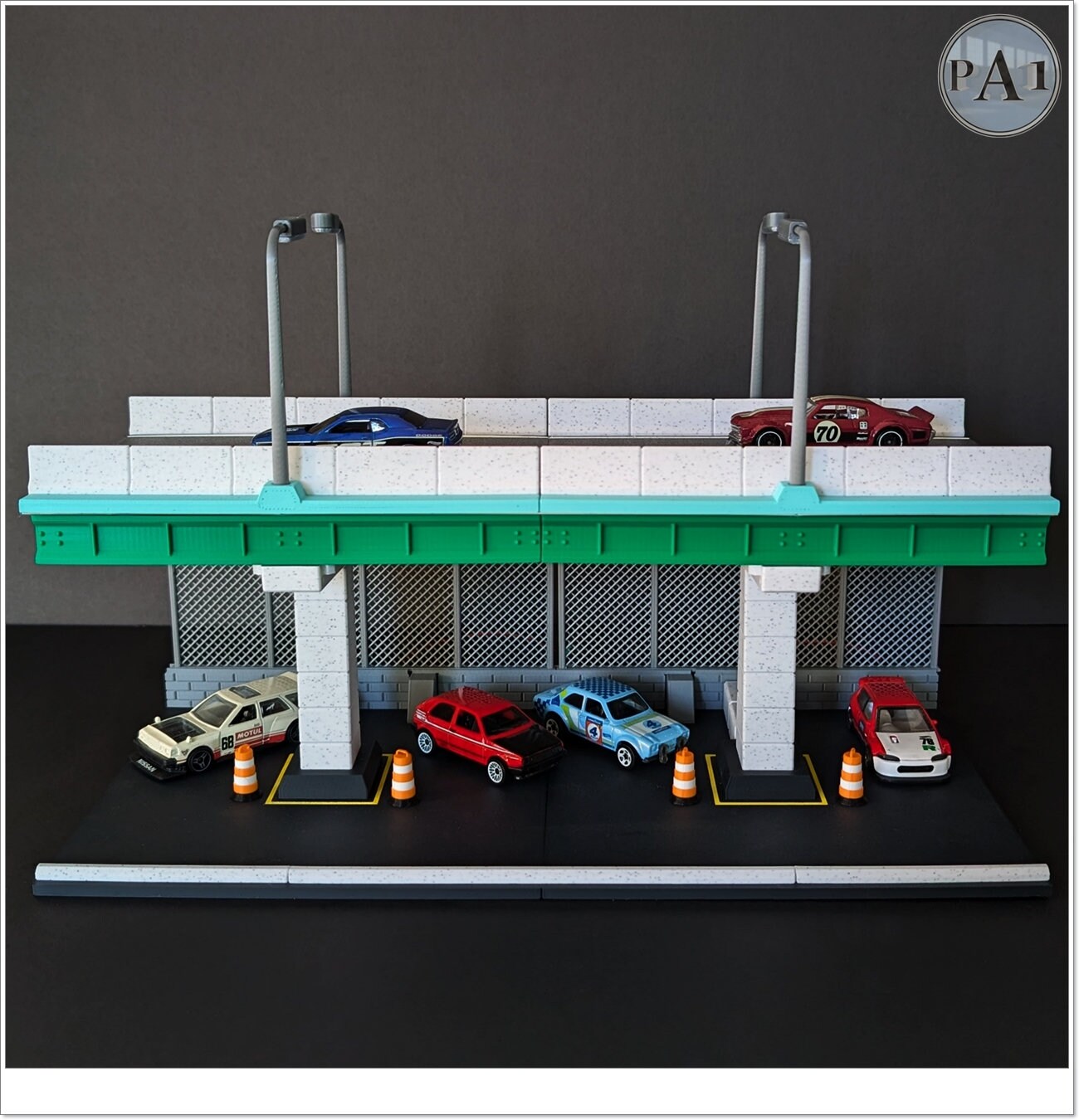 1/64 Scale Model Car Diorama: LED Highway Overpass - 3D Printed - Etsy