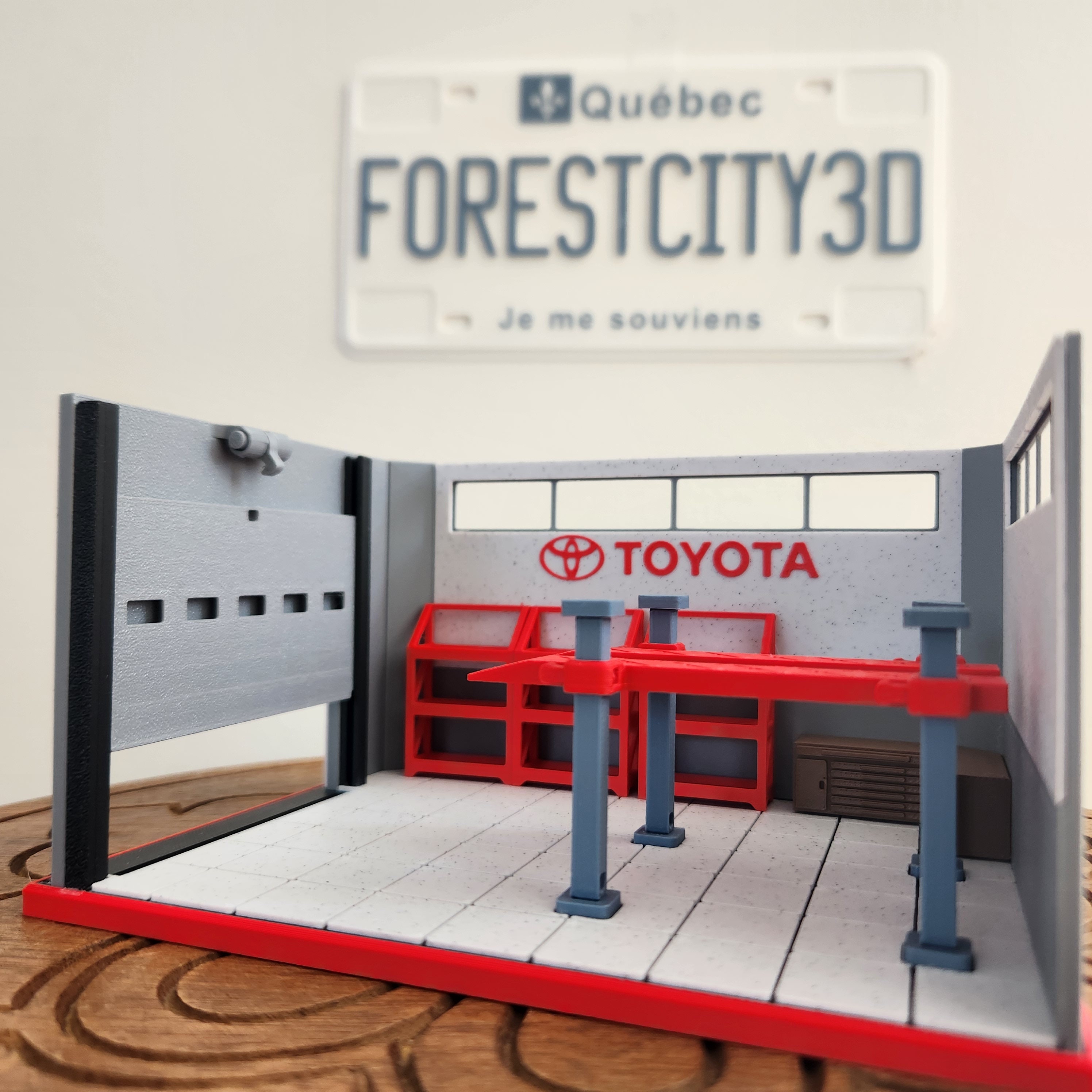1/64 Scale Customizable 3D Printed Car Garage Service Center Diorama ...