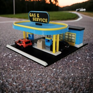 1/64 Scale Gas Station Diorama: 3D Printed Model Car Display - Etsy