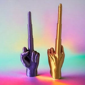 Golden Silver Collapsible Middle Finger - Expandable Middle Finger ...