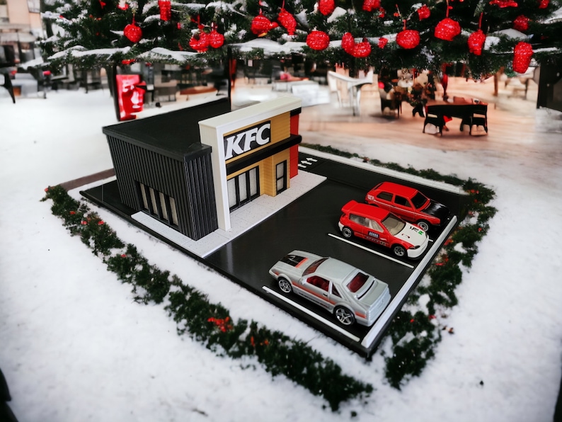 1/64 KFC Diorama: 3D Printed Model Car Display With LED - Etsy