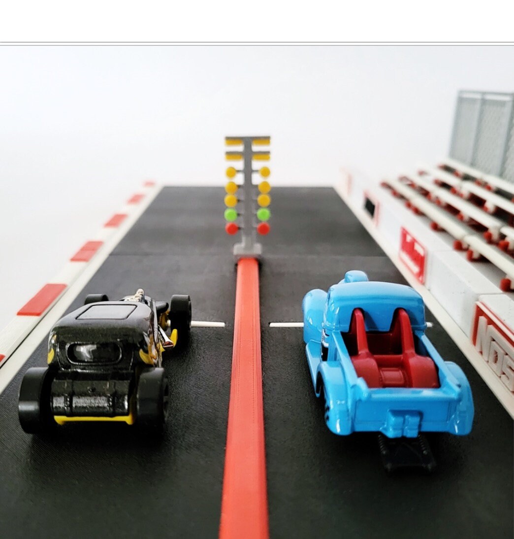 1/64 Scale 3D Printed Drag Race Track Diorama With LED - Etsy